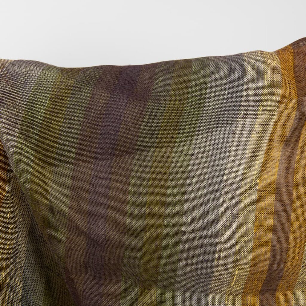 Tissu De Lin Transparent En Rayures Colorées | Maison De Lin