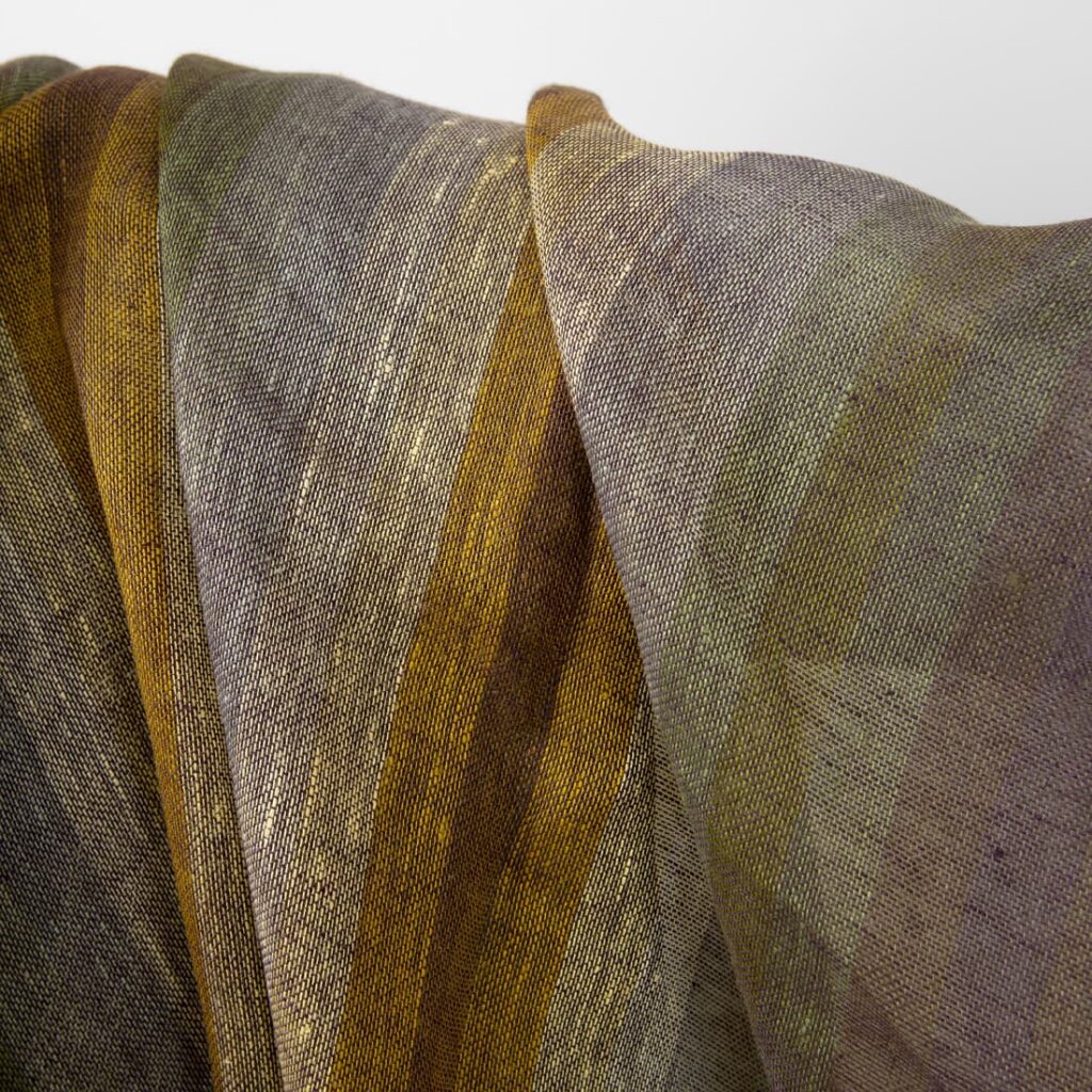 Tissu De Lin Transparent En Rayures Colorées | Maison De Lin