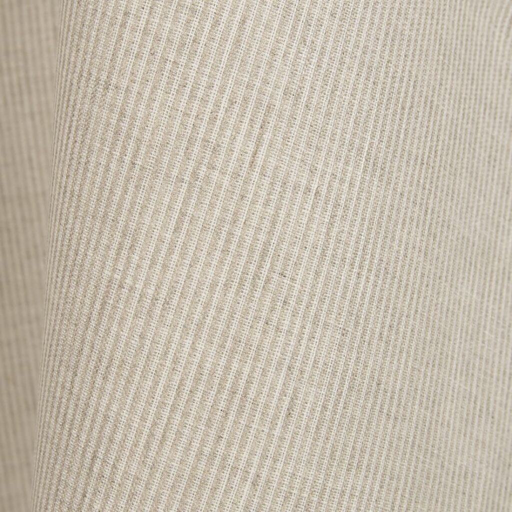 Tissu De Lin Naturel Et Blanc à Rayures étroites | Maison De Lin